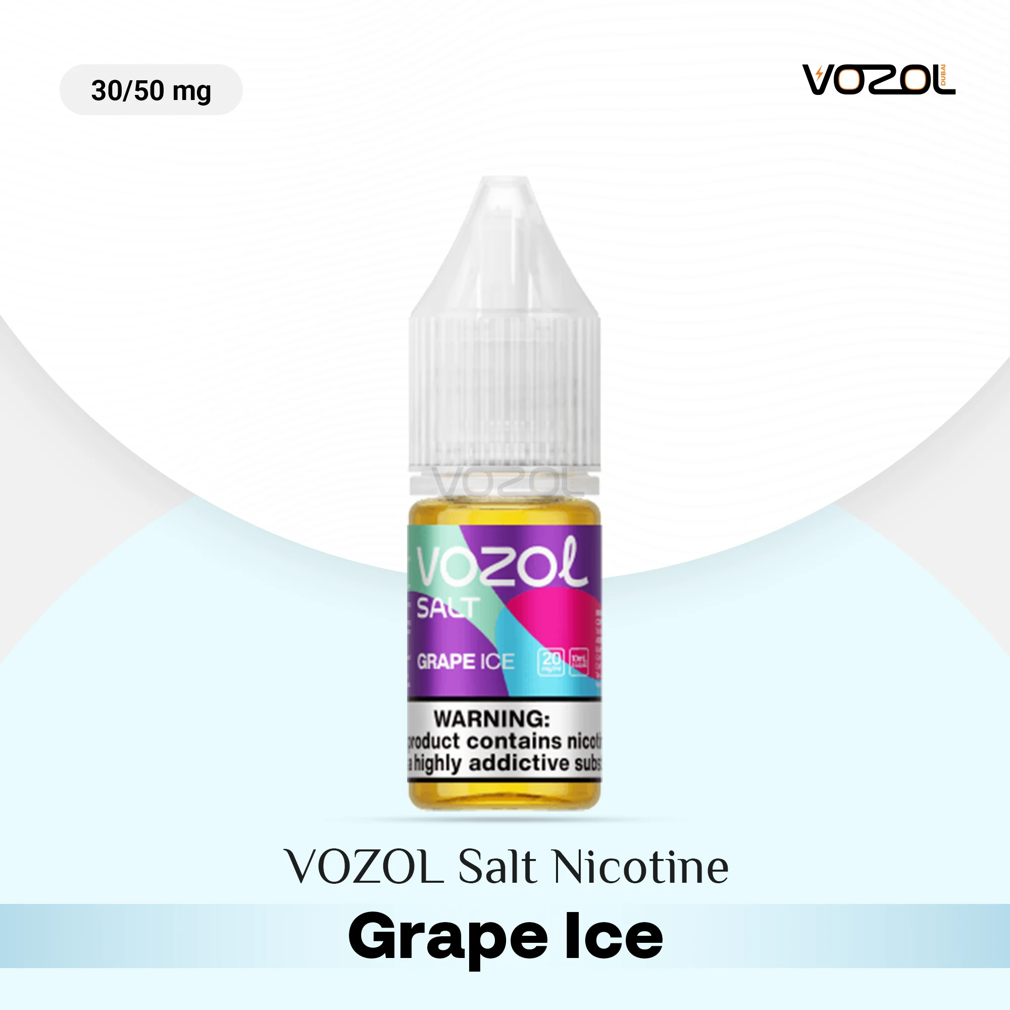 Buy VOZOL Salt Nicotine Grape Ice 30mg & 50mg
